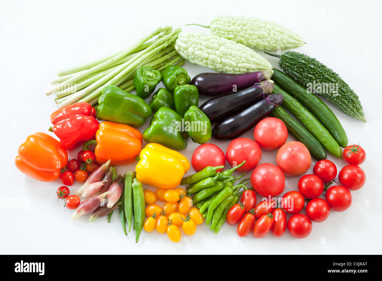 Group of summer vegetables Stock Photo - Alamy