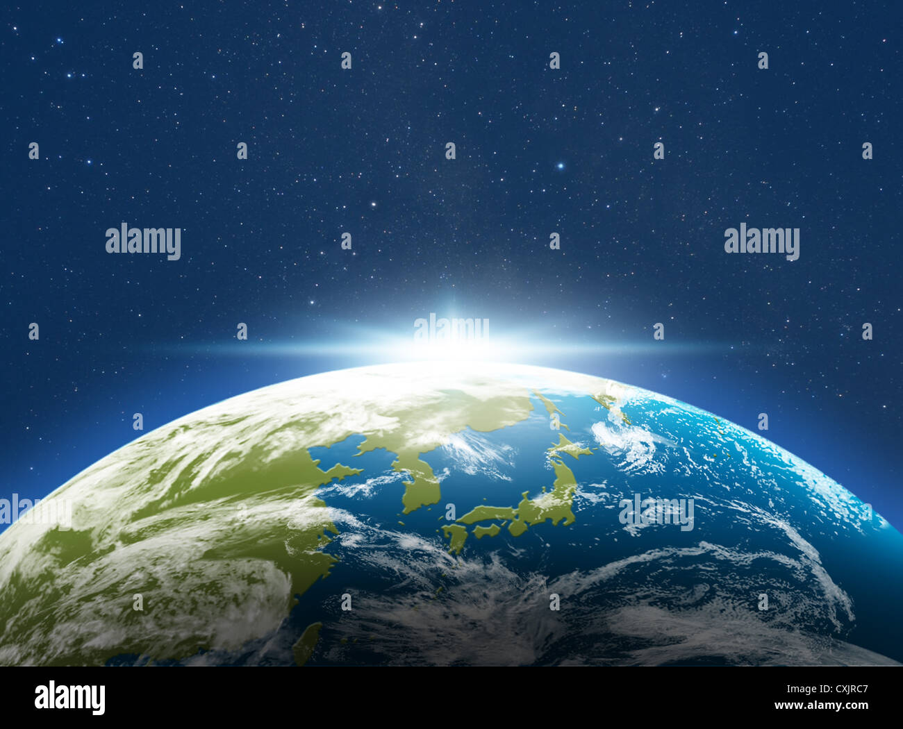 Earth and stars Stock Photo - Alamy