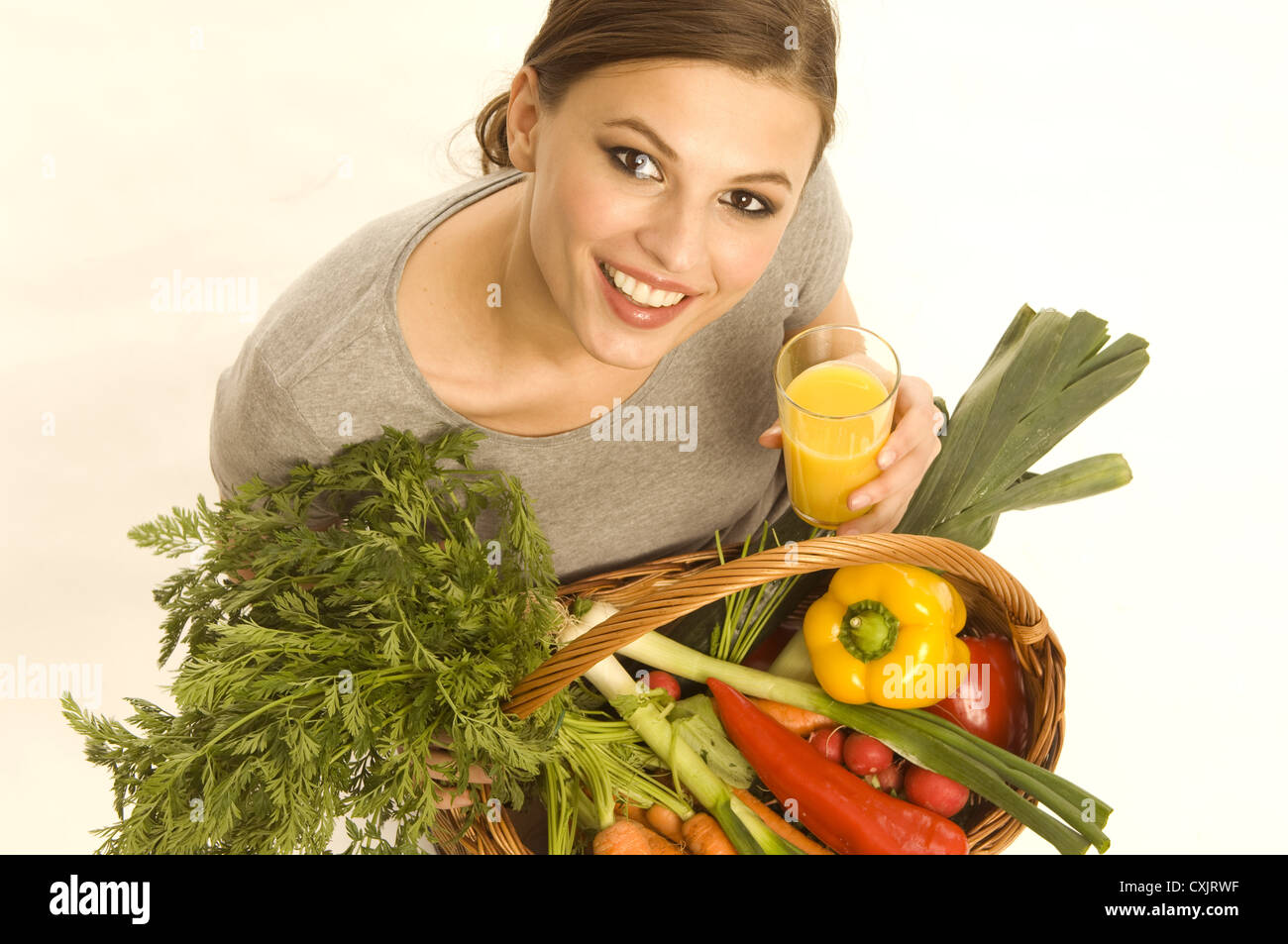 woman with vegetables Stock Photo - Alamy