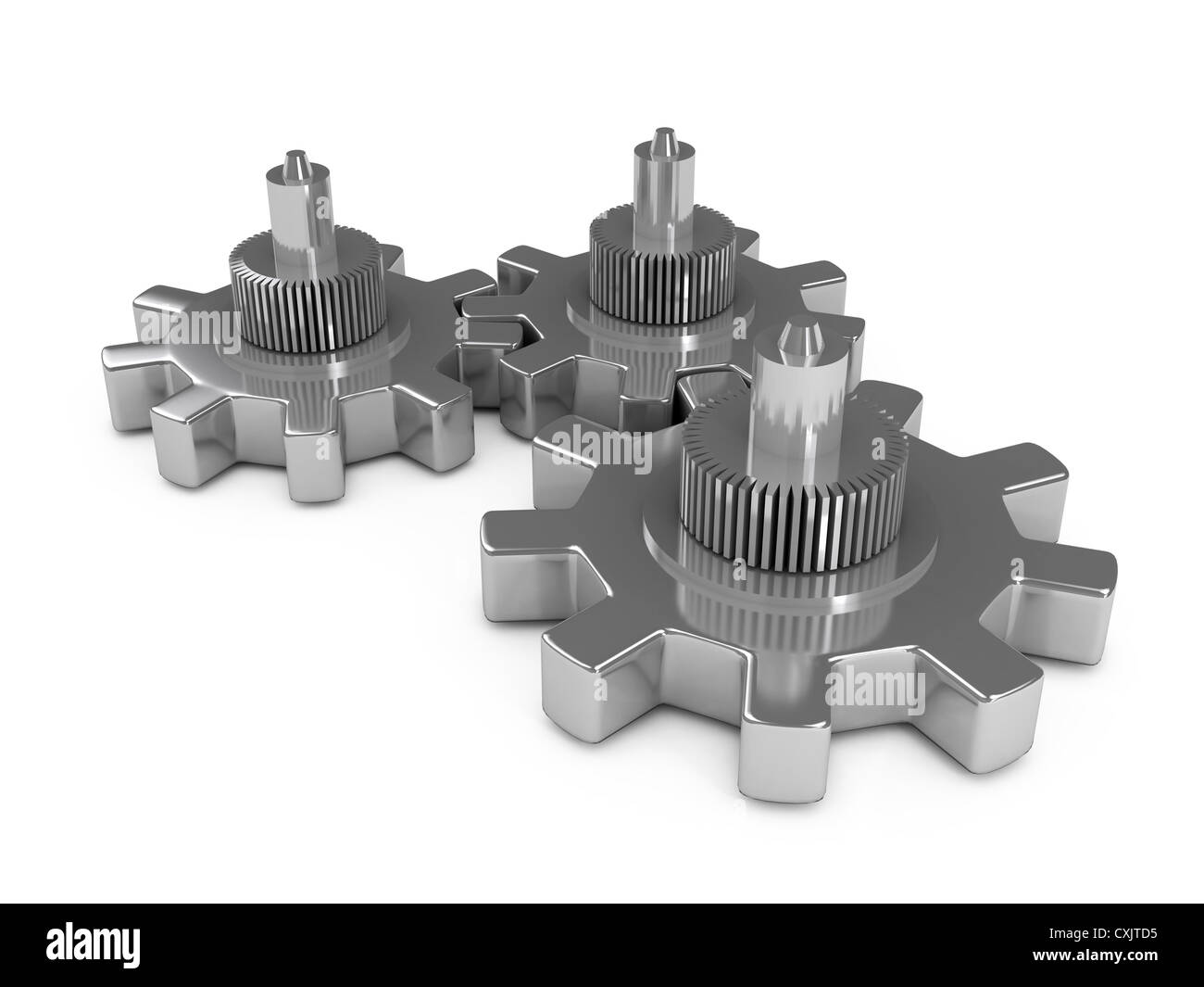 Gears over white background Stock Photo - Alamy