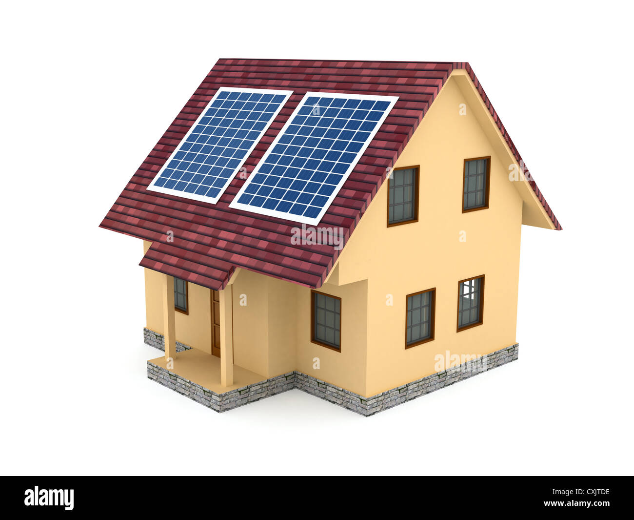 Solar battery over white background Stock Photo - Alamy