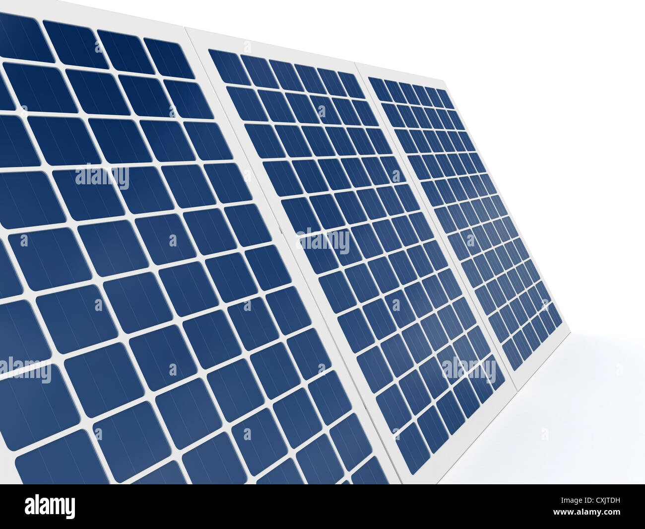 Solar battery over white background Stock Photo - Alamy