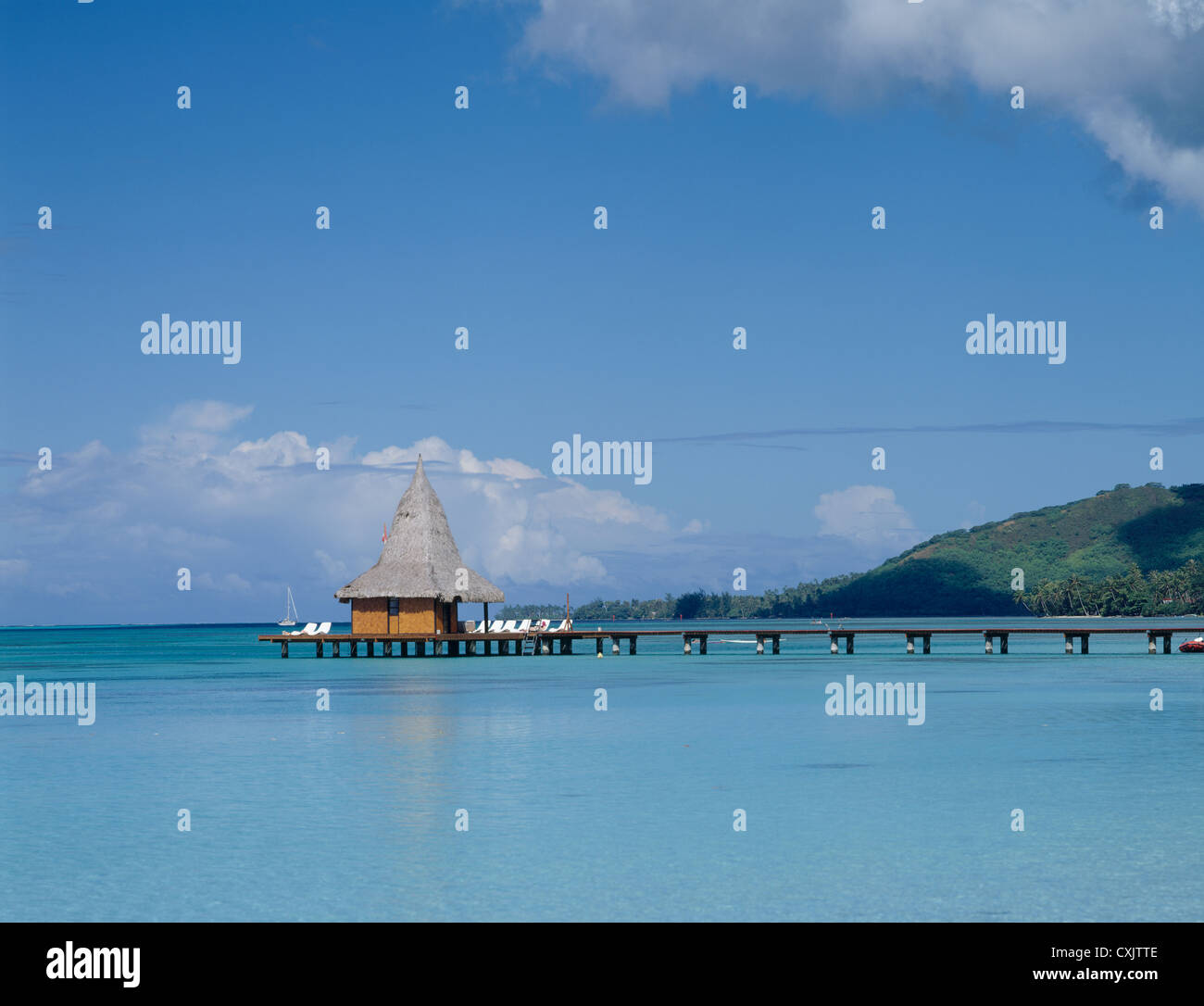 A small hut at Blue Lagoon Stock Photo - Alamy