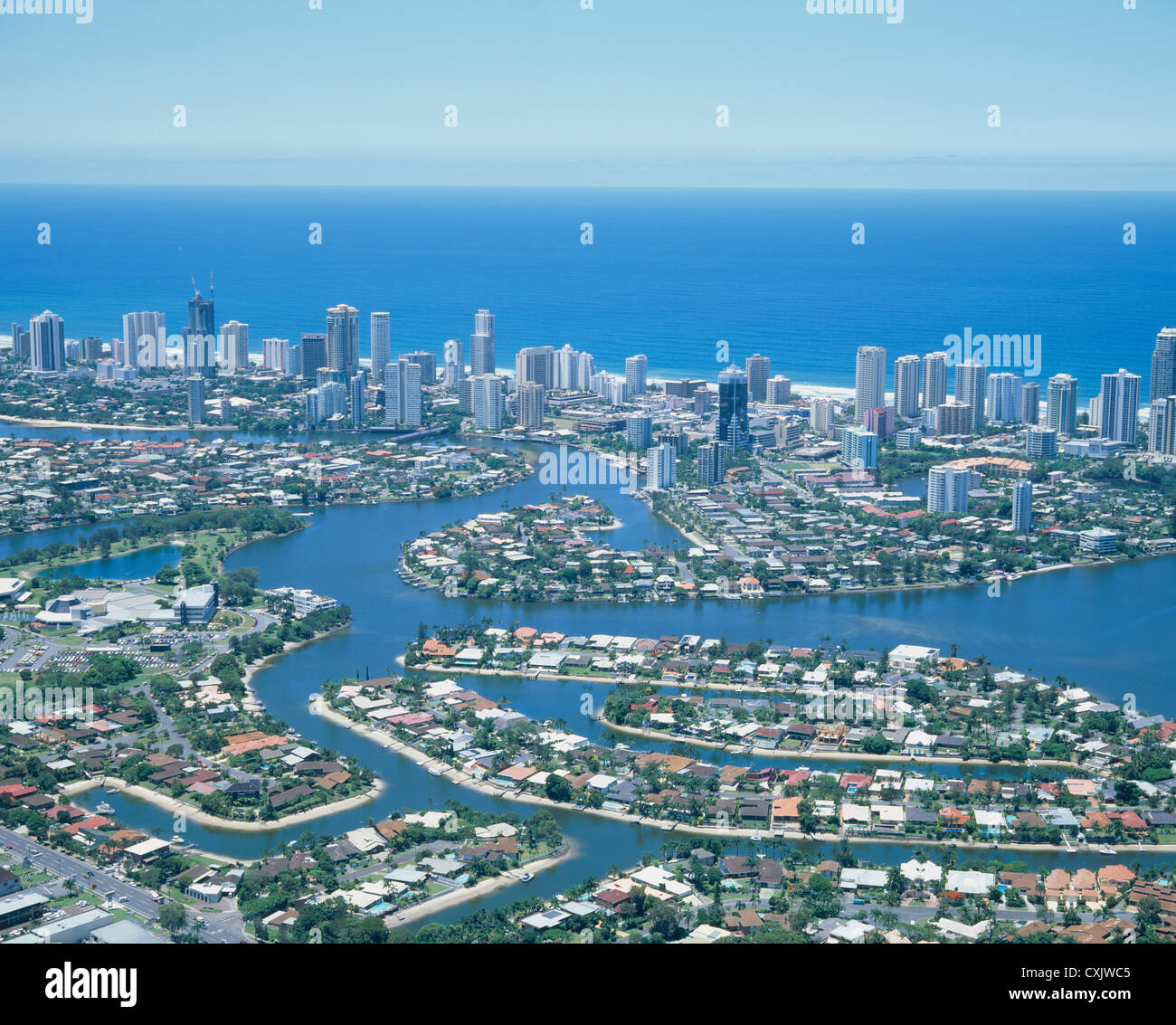 Aerial gold coast sea world hi-res stock photography and images - Alamy