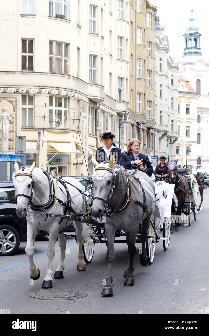 Queues of horse drawn carriages hi-res stock photography and images - Alamy
