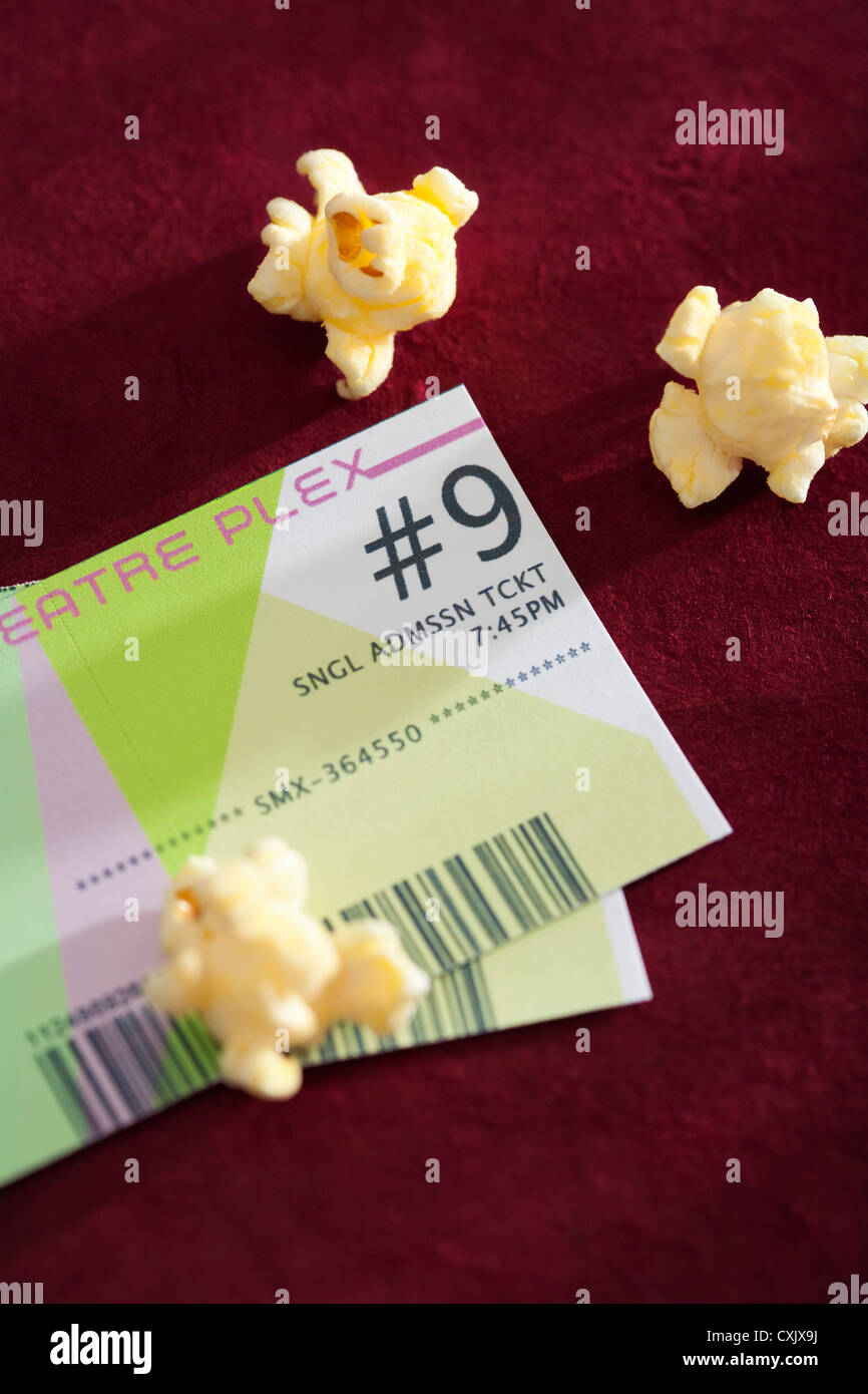 Popcorn and Movie Tickets Stock Photo - Alamy