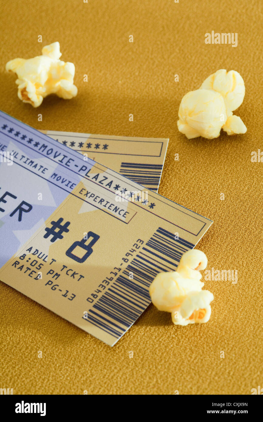 Movie Tickets and Popcorn Stock Photo - Alamy