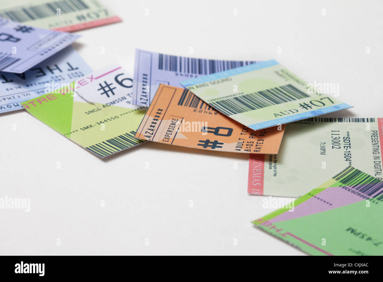 Movie Ticket Stubs Stock Photo - Alamy