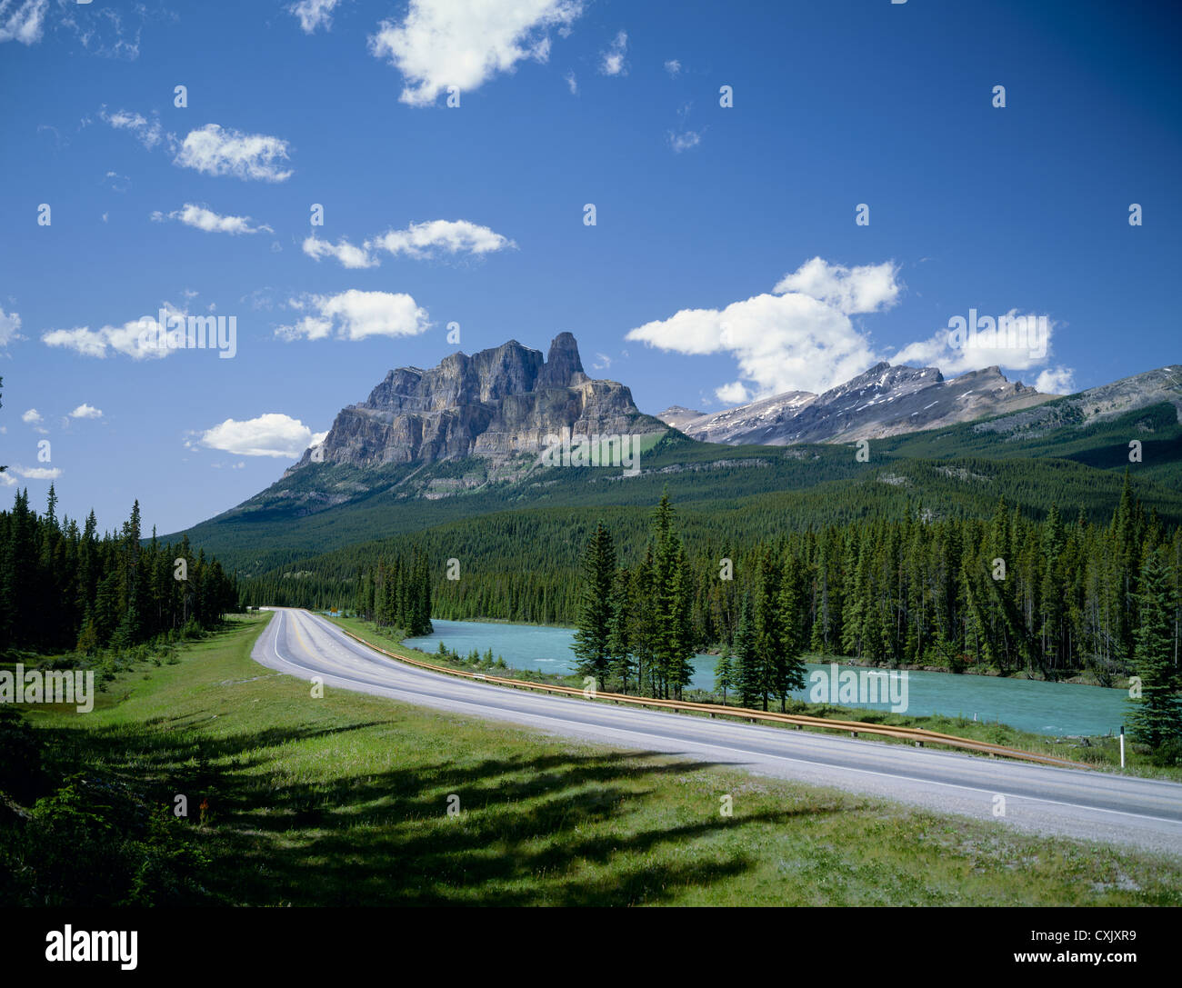 Castle mountain trans canada highway hi-res stock photography and images - Alamy