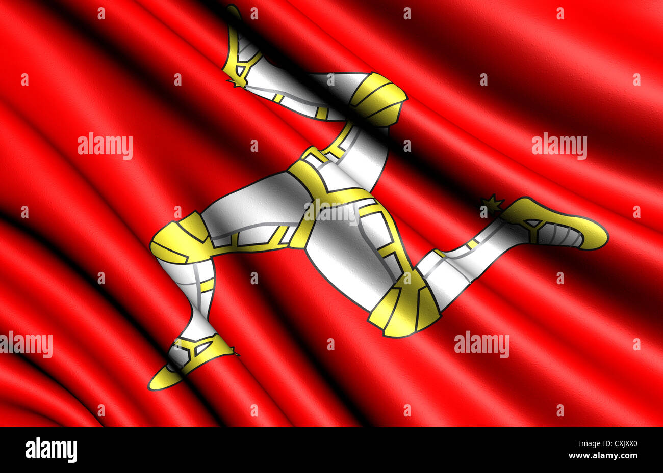 Flag of Man. Close up Stock Photo - Alamy
