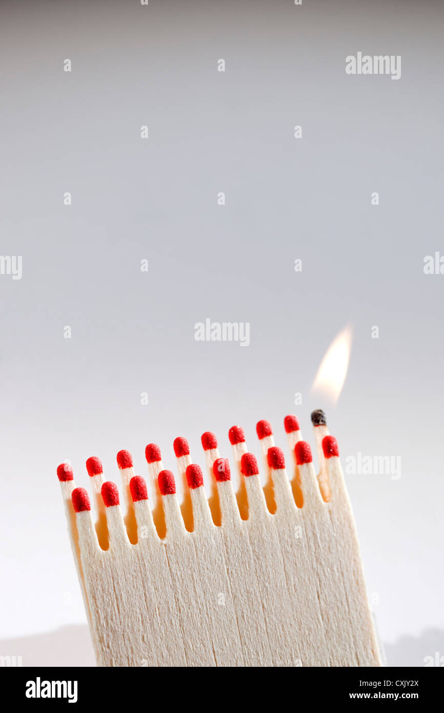 Lit Match in Package Stock Photo - Alamy