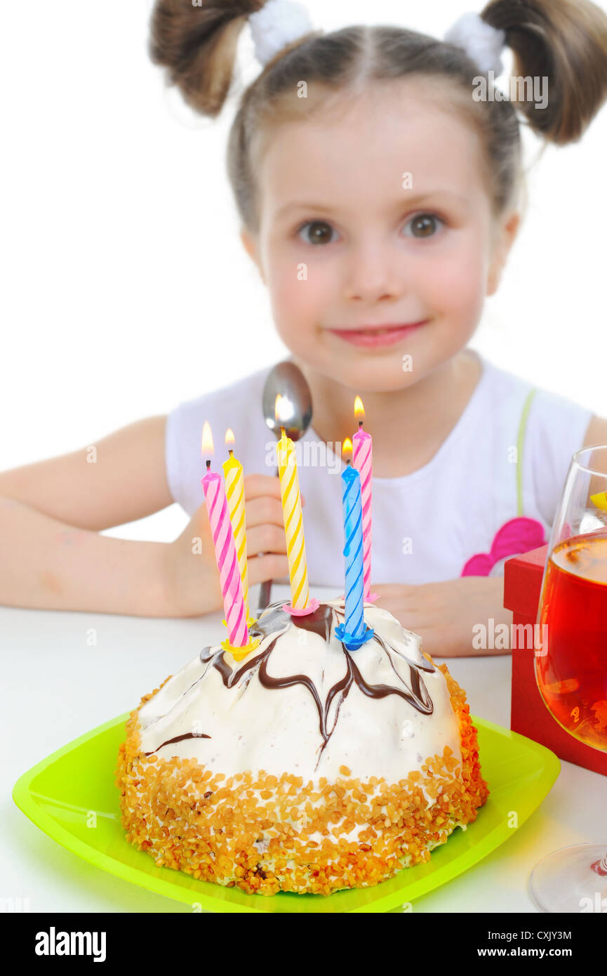 Beautiful little girl celebrates birthday hi-res stock photography and ...