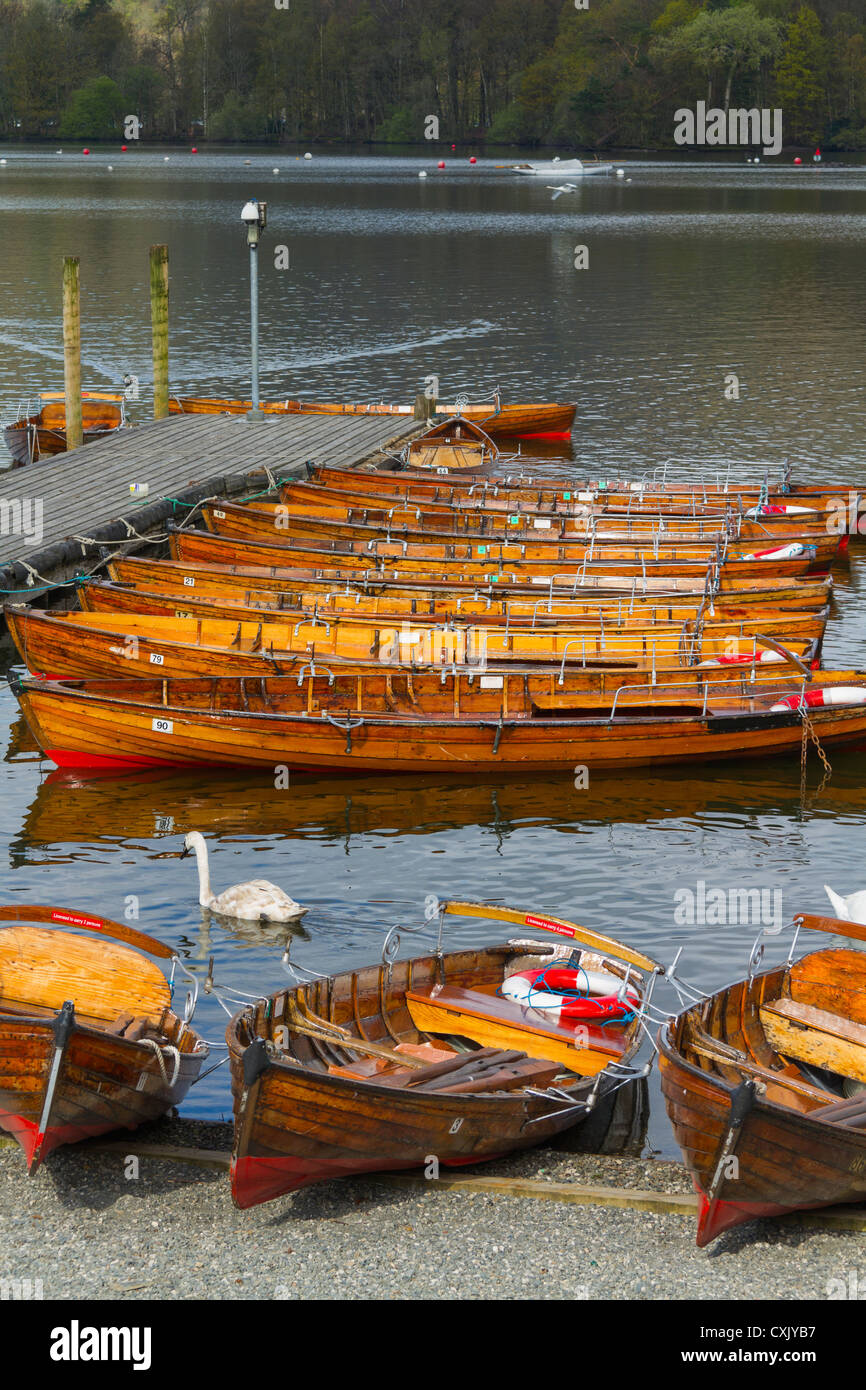 boats in a line on the dock Stock Photo - Alamy