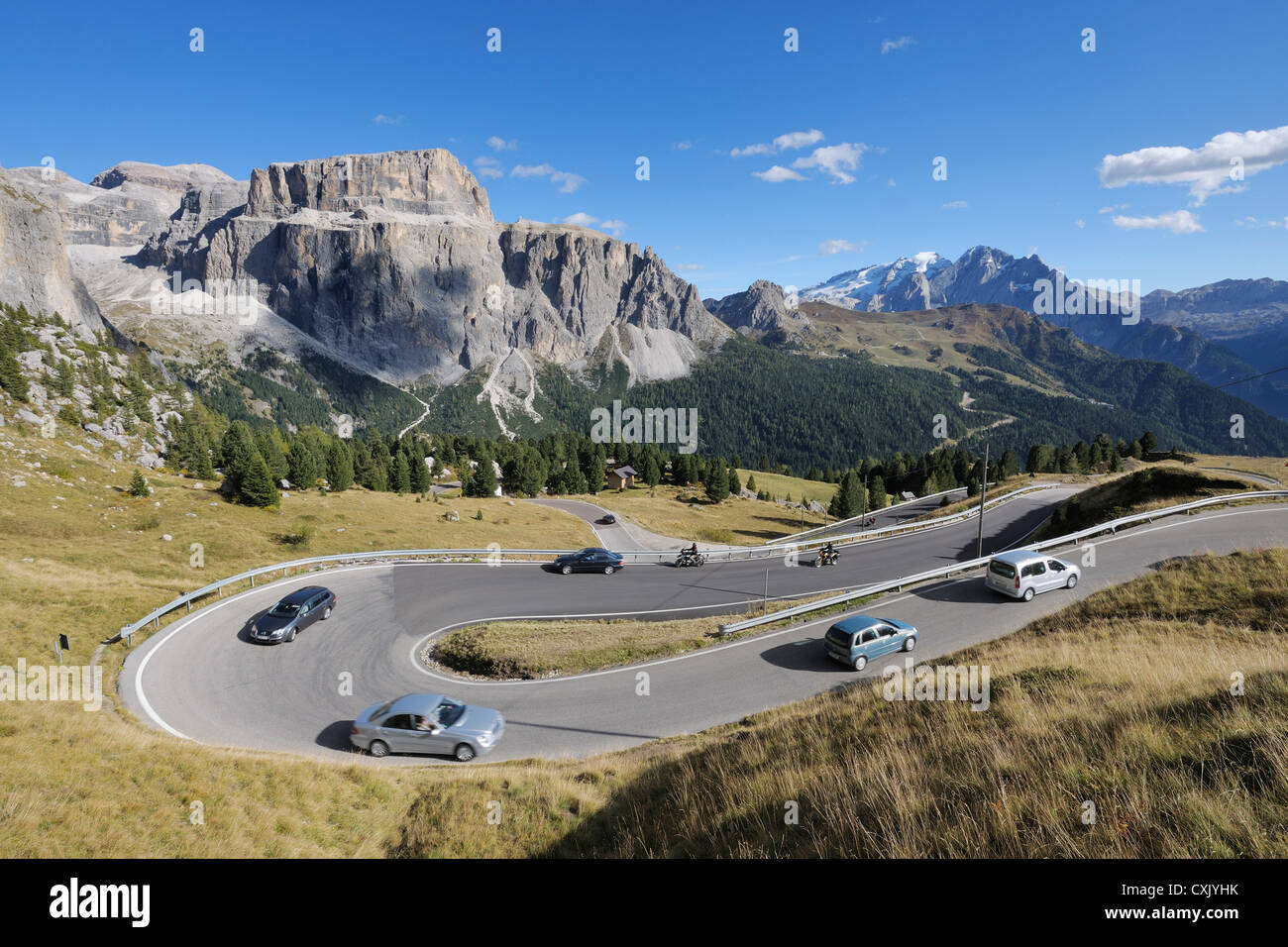 Sella group from pordoi pass hi-res stock photography and images - Alamy