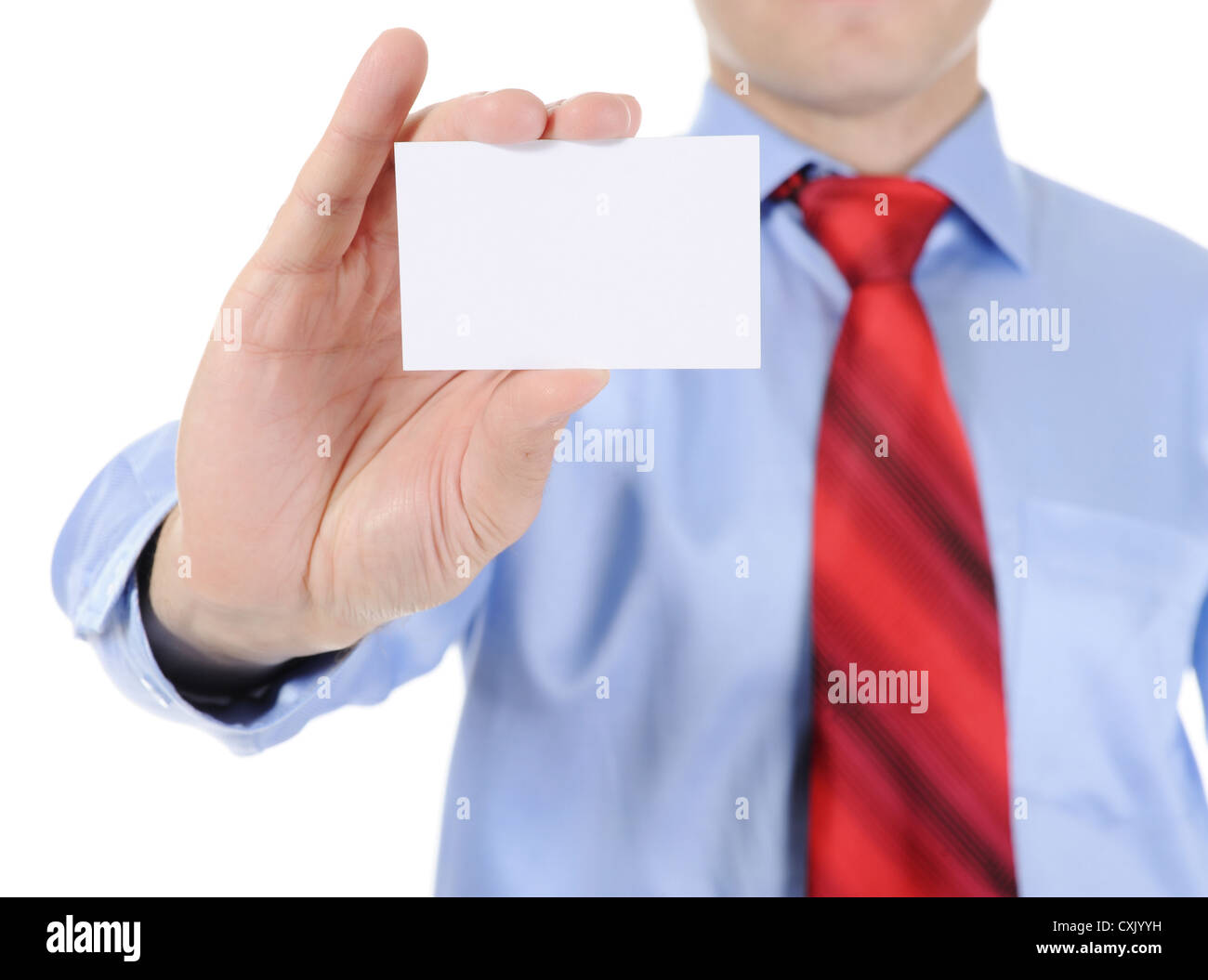 man handing a blank Stock Photo - Alamy