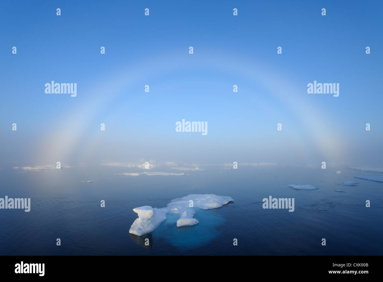 Fogbow, Greenland Sea, Arctic Ocean, Arctic Stock Photo - Alamy