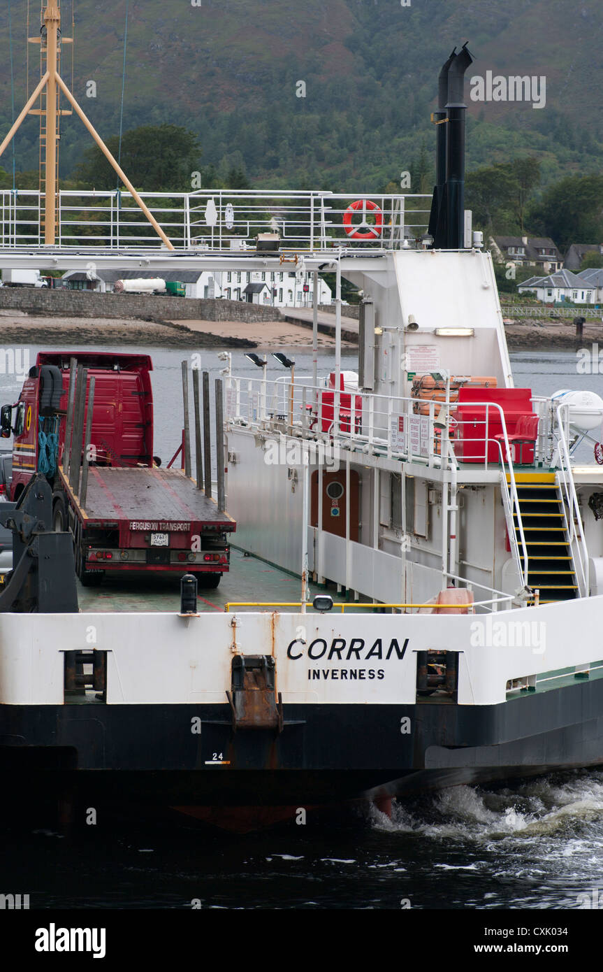 Corran To Ardgour Car Ferry Across Loch Linnhe Highland Scotland Stock ...
