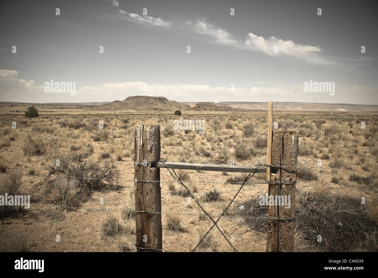 Fence, Route 66, New Mexico, USA Stock Photo - Alamy