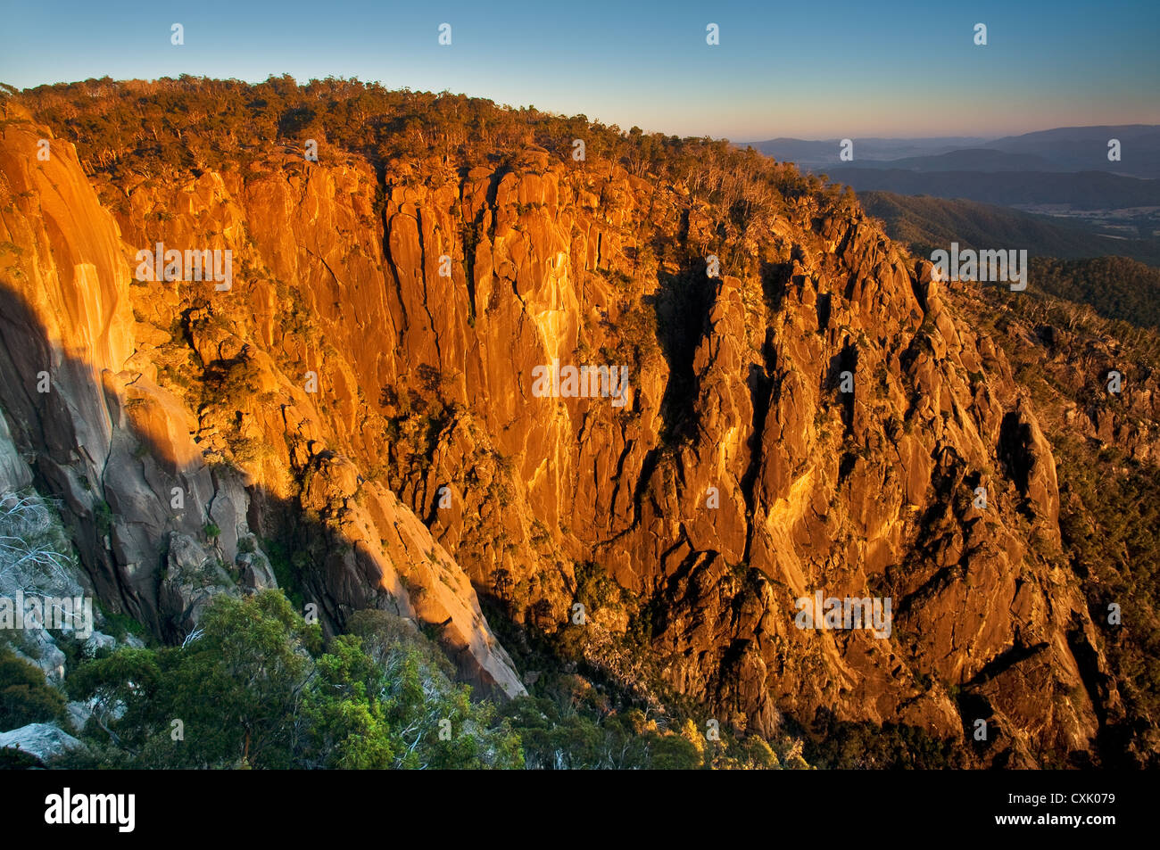 Mount Buffalo's The Gorge in first light of the day Stock Photo - Alamy