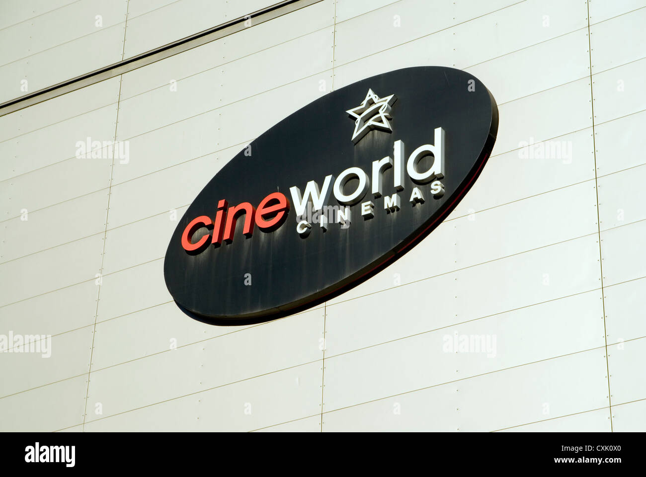 cineworld cinema sign st davids2 cardiff wales uk Stock Photo - Alamy