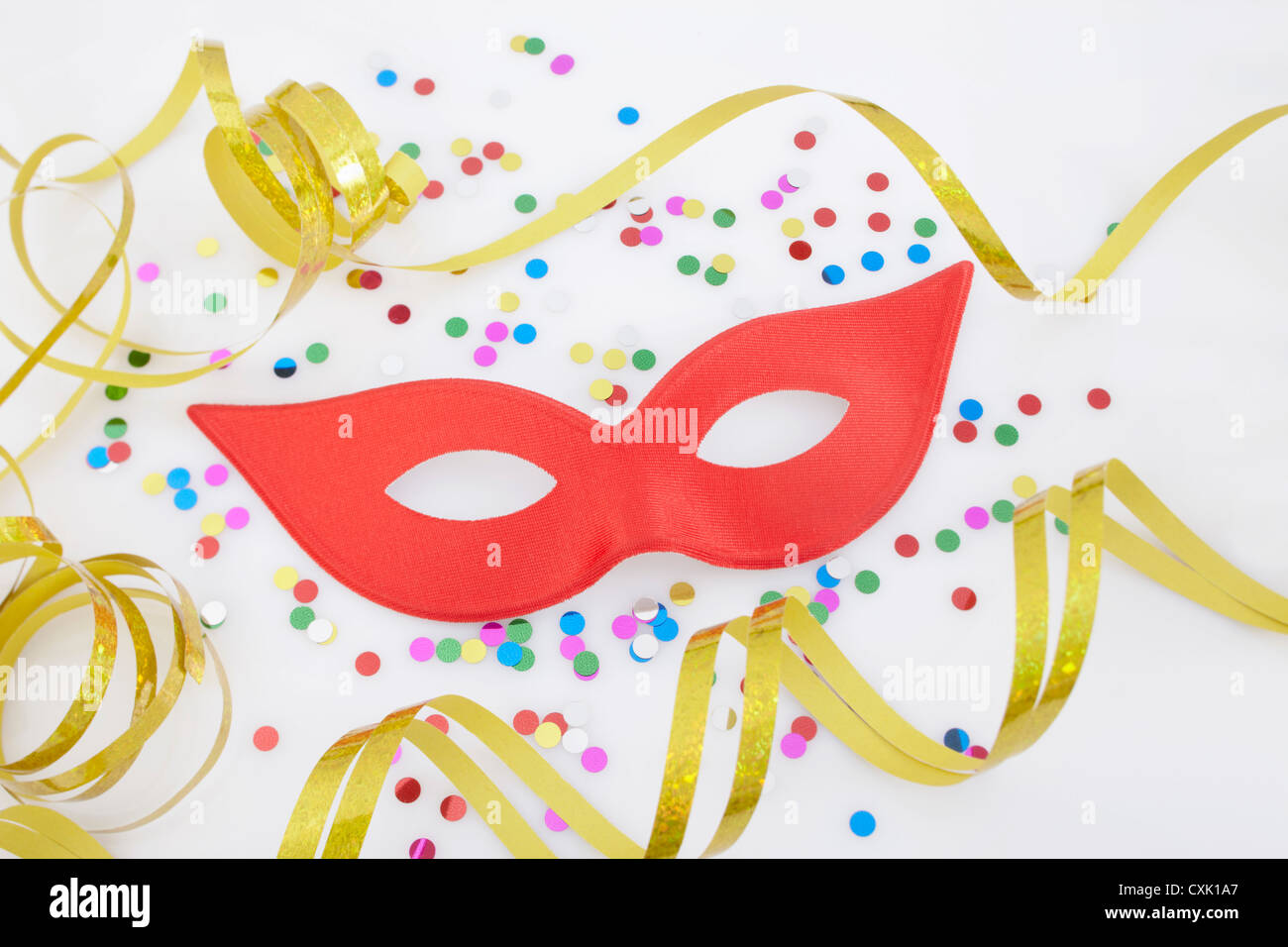 Mask and Confetti Stock Photo - Alamy