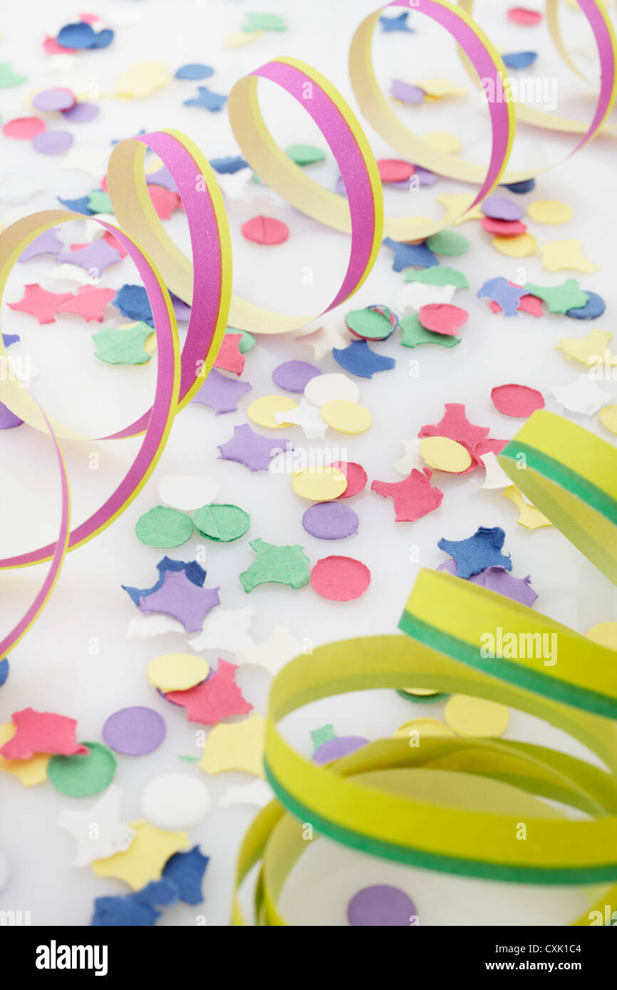 Confetti and Streamers Stock Photo - Alamy