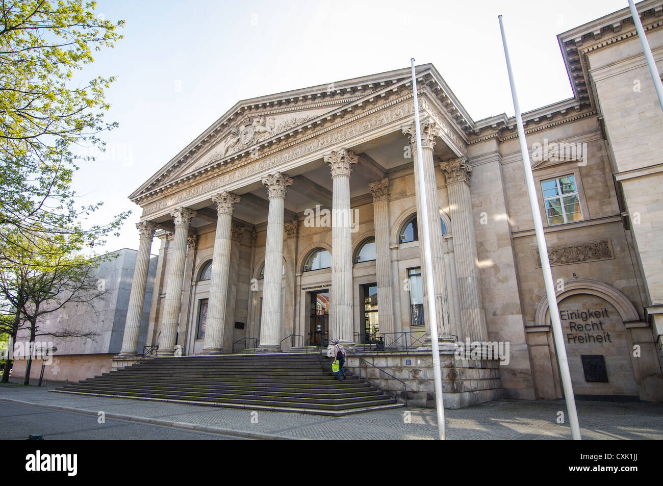 Classical exterior of the Lower Saxony State Parliament building in ...