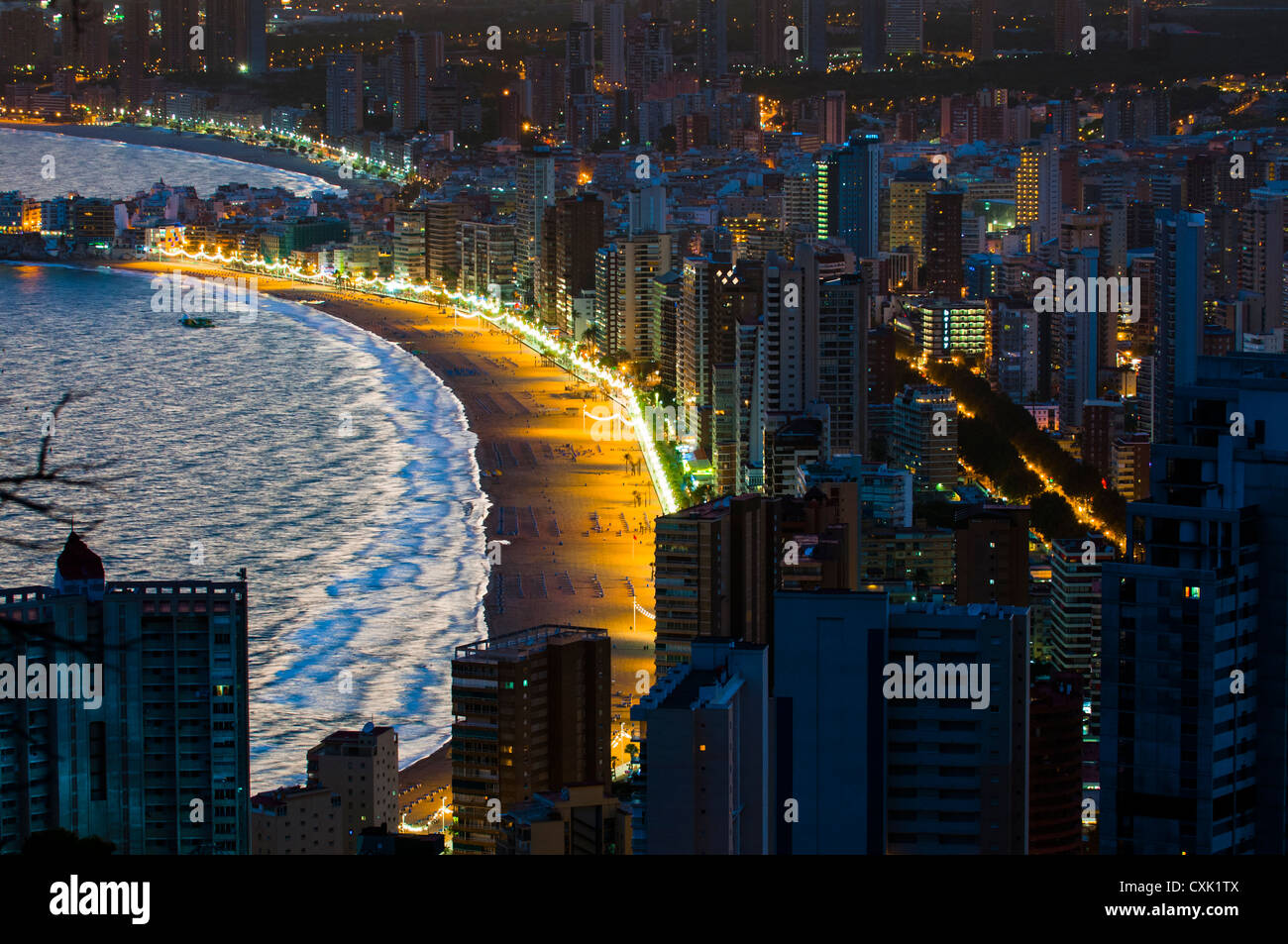 Benidorm night hi-res stock photography and images - Alamy