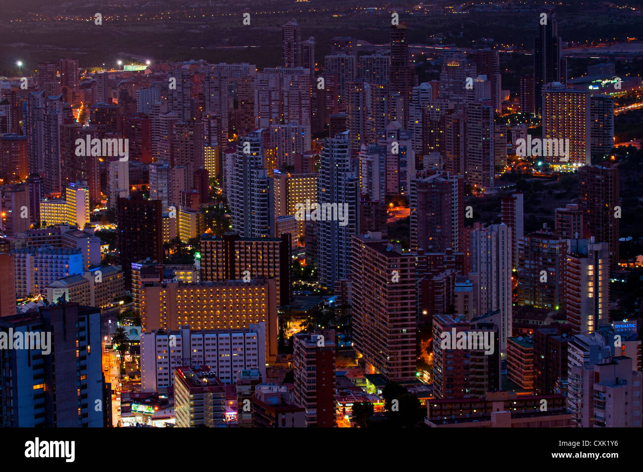 Benidorm night hi-res stock photography and images - Alamy