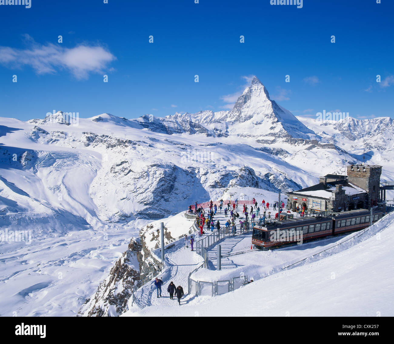 Station of the gornergrat railway hi-res stock photography and images ...