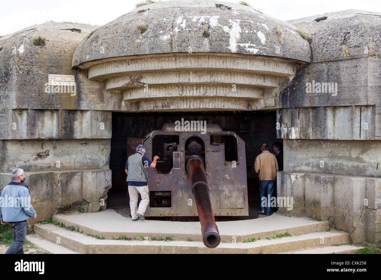 Longues-sur-Mer gun battery part of the Axis Atlantic Wall, Normandy ...