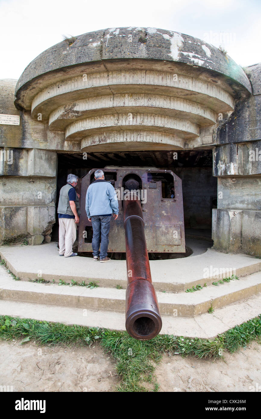 Longues-sur-Mer gun battery part of the Axis Atlantic Wall, Normandy ...