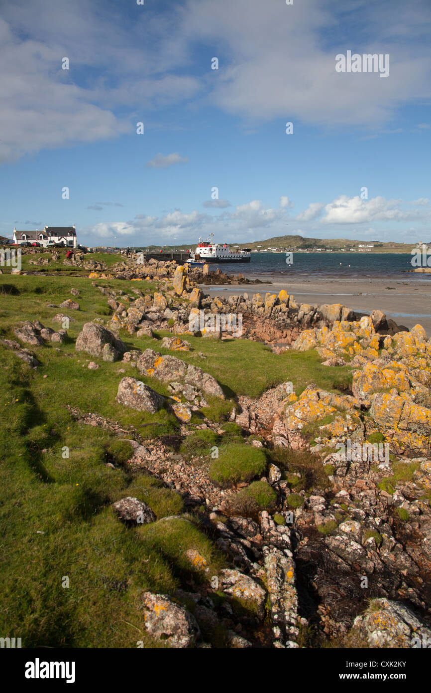 Isle of Mull, Scotland. The shores of Fionnphort with the Mull to Iona ...