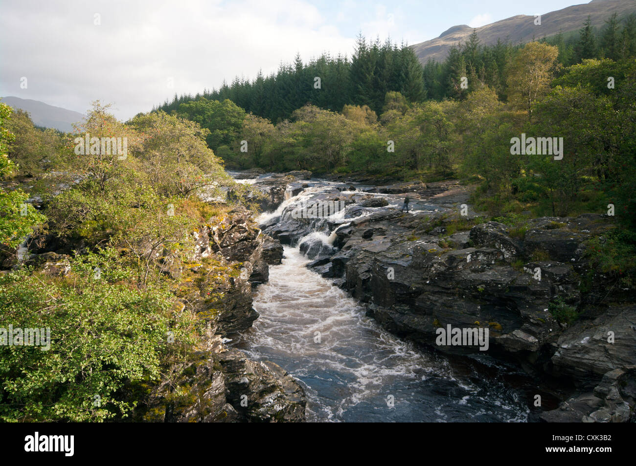 Falls Of Orchy On The River Orchy In Glen Orchy In The Caledonian ...