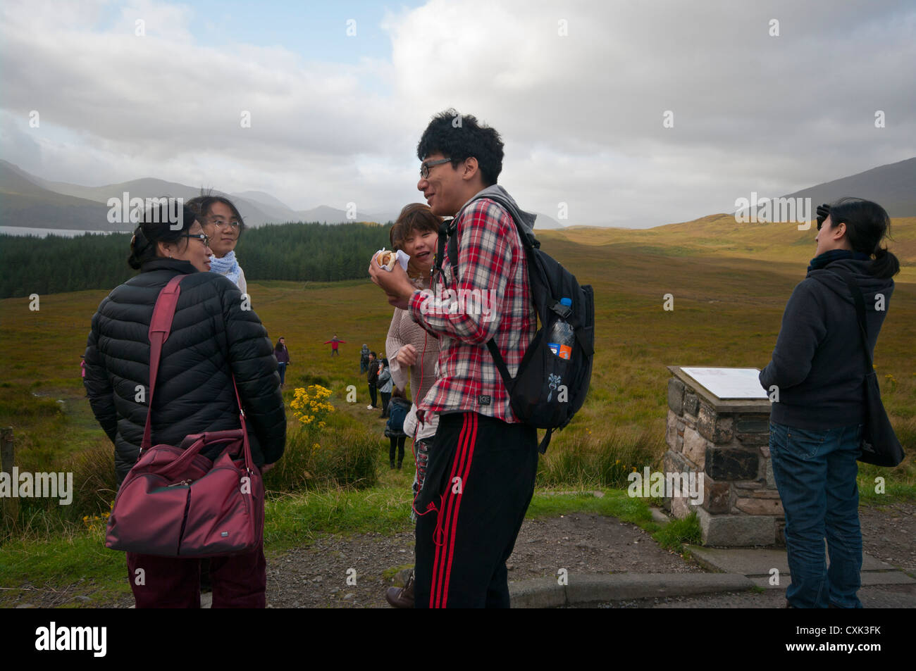 Young japanese Tourists In Glen Coe Scotland Stock Photo - Alamy