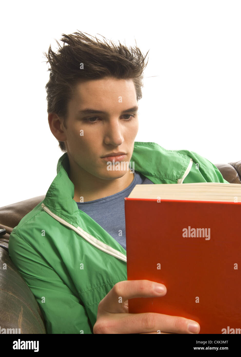 man reading a book Stock Photo - Alamy