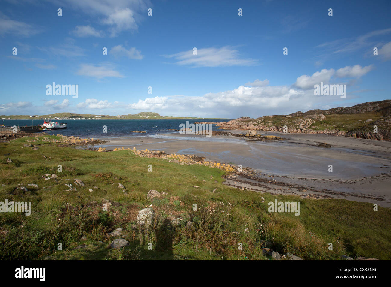 Isle of Mull, Scotland. The shores of Fionnphort with the Mull to Iona ...