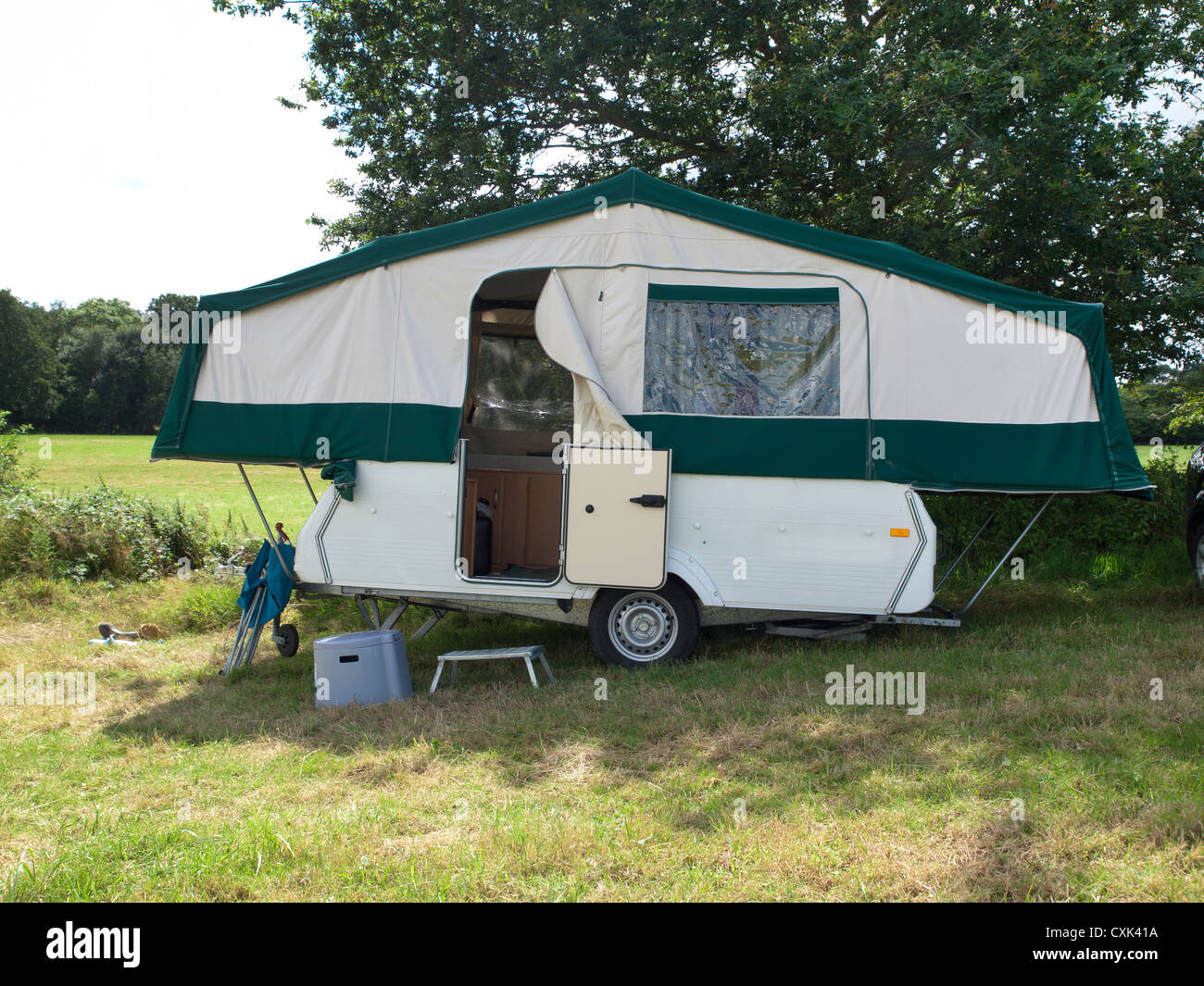 Camping in the English countryside Stock Photo - Alamy