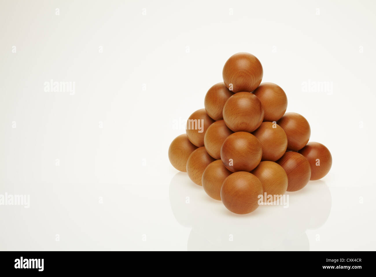 Stack of Wooden Balls Stock Photo - Alamy