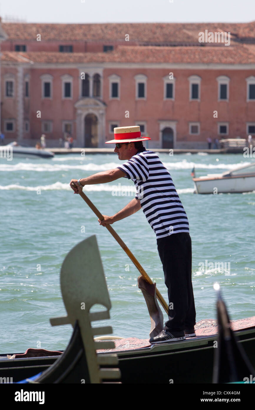 Gondolier in Venice, Italy Stock Photo - Alamy