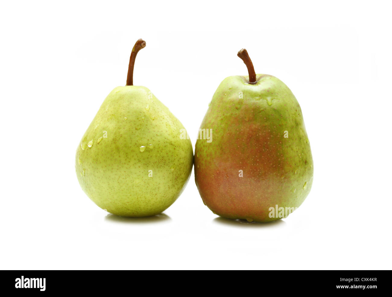 Two green pears Stock Photo - Alamy