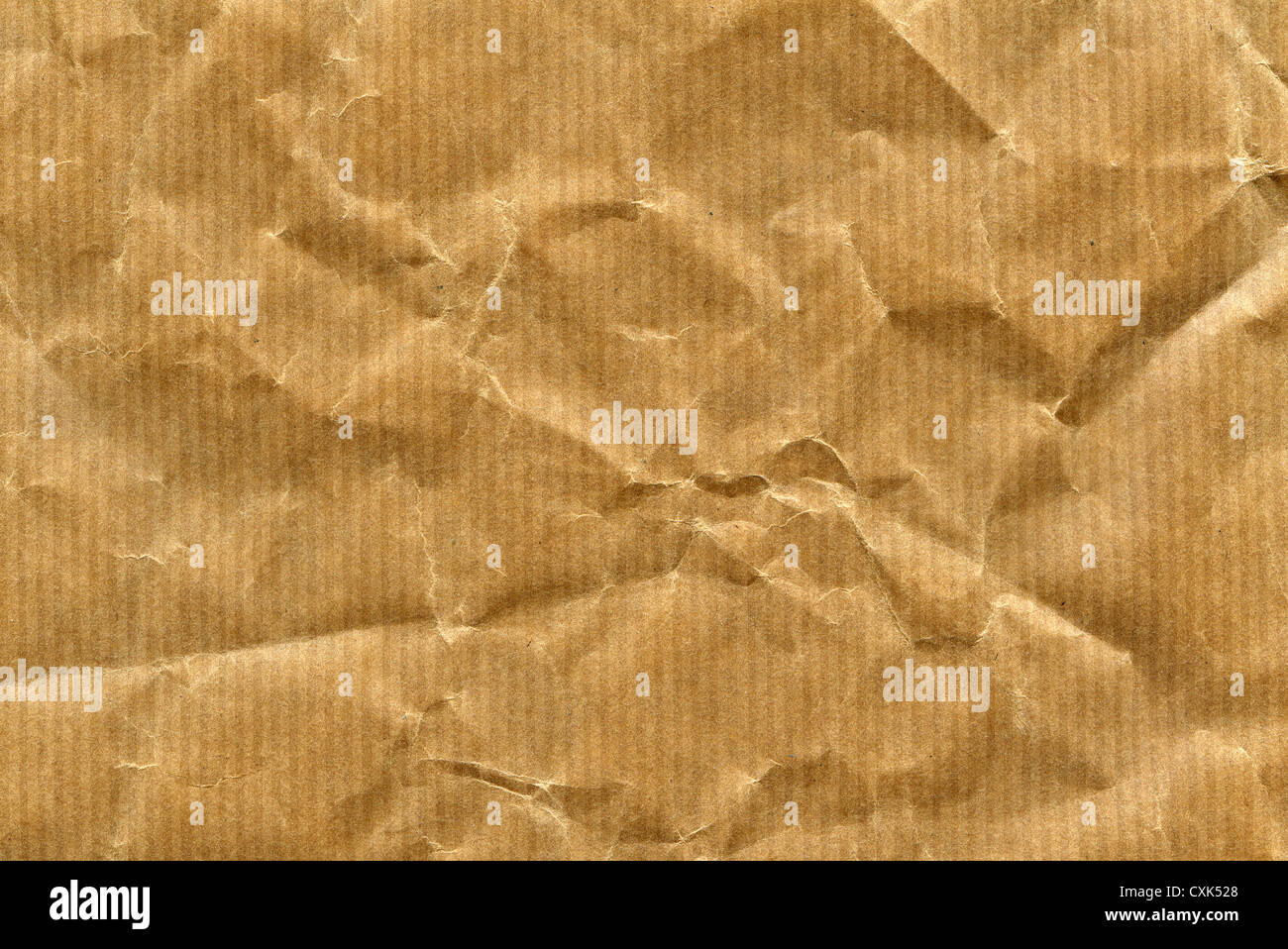 Textured striped crumpled packaging brown paper background Stock Photo ...