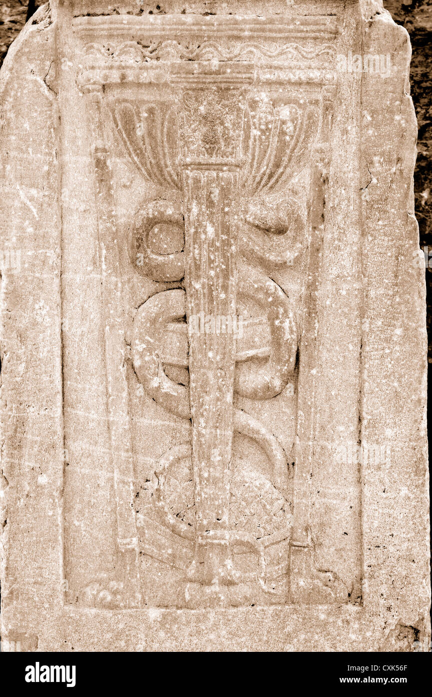 Asclepius relief marble hi-res stock photography and images - Alamy
