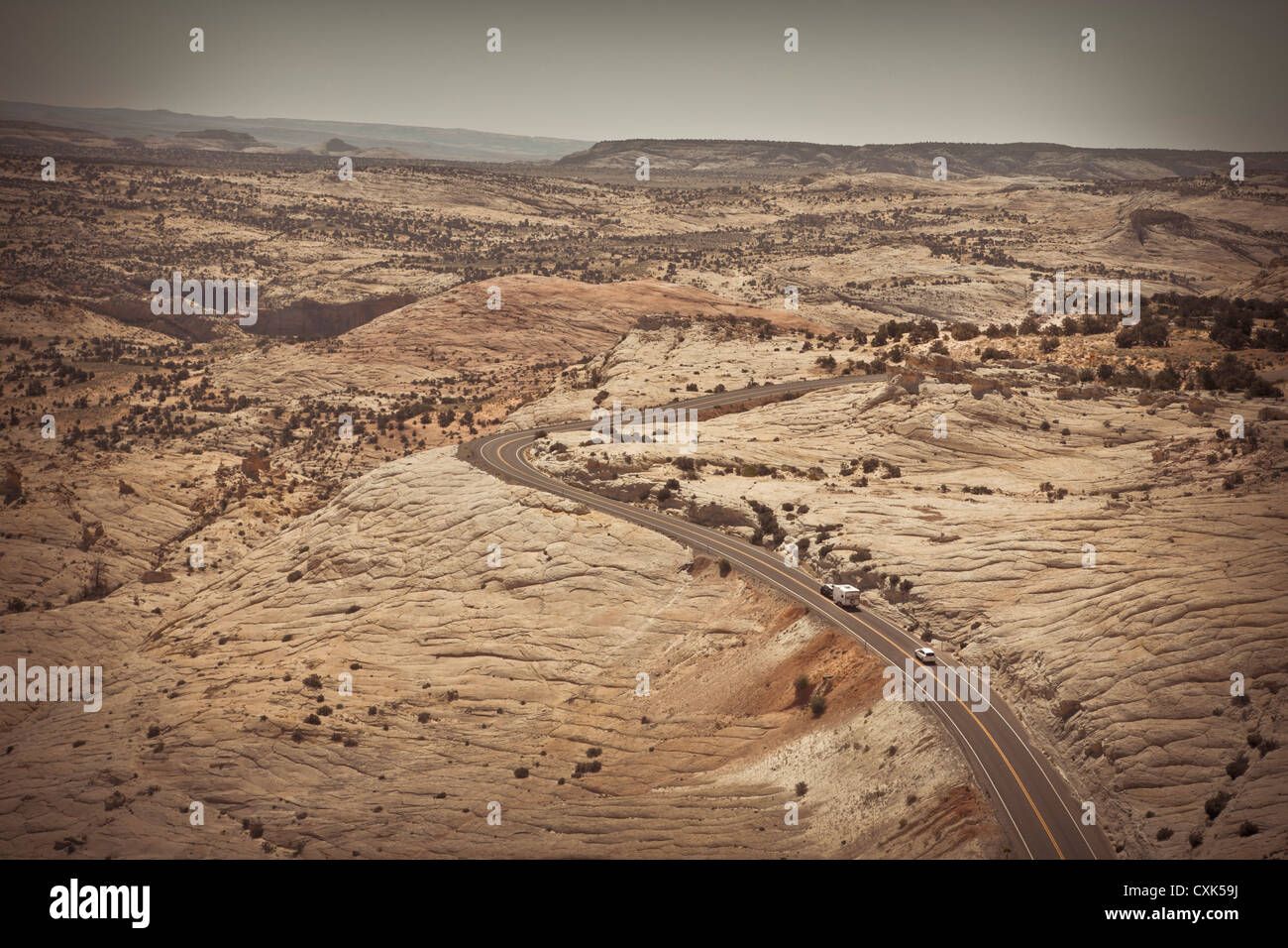 State Route 12 View From Head of the Rocks, Garfield County, Utah, USA ...