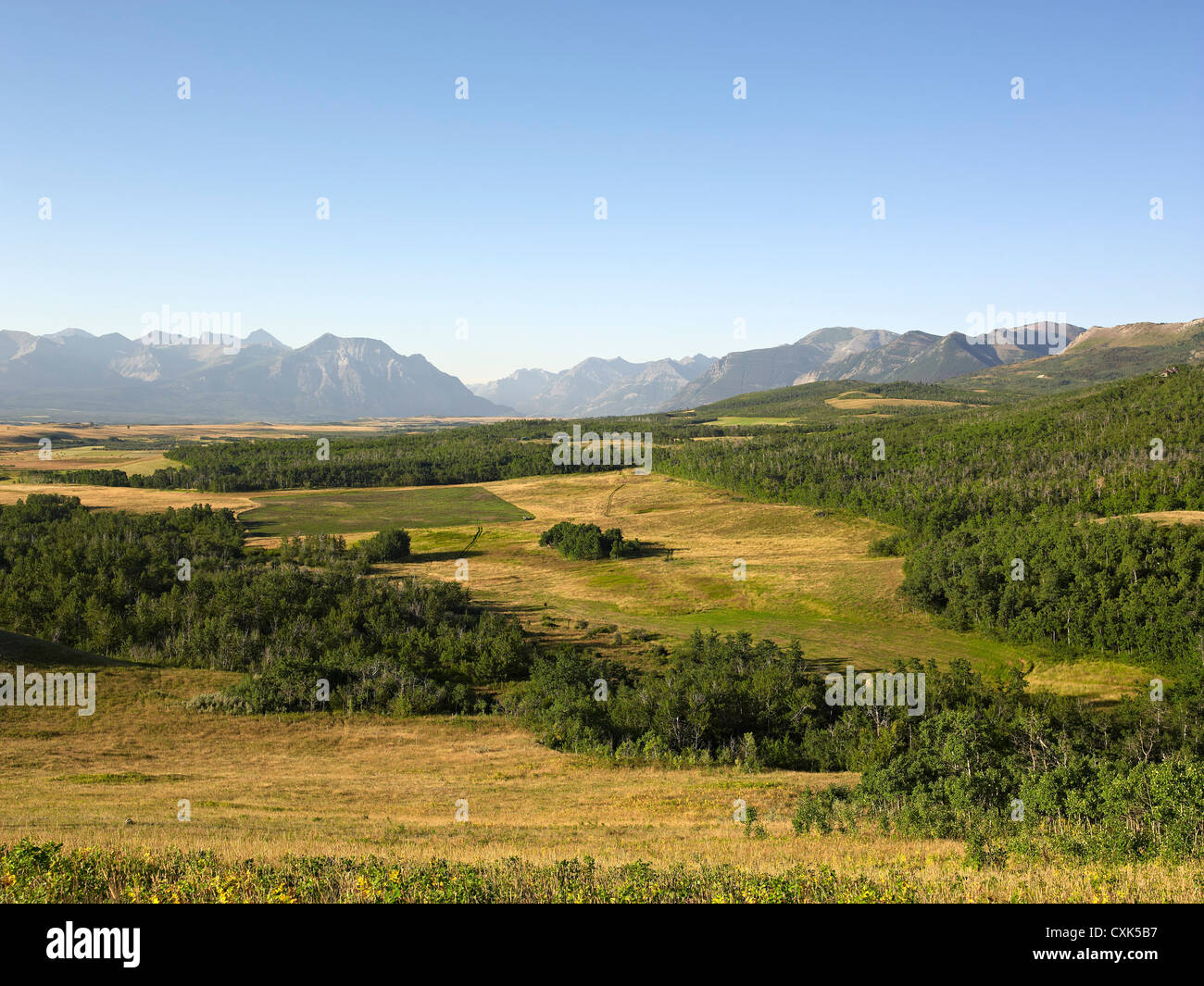 Valley and Mountains, Pincher Creek, Alberta, Canada Stock Photo - Alamy