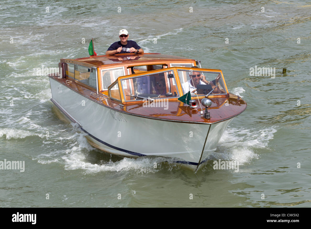 Vaporetto water bus in Venice lido, Italy Stock Photo - Alamy