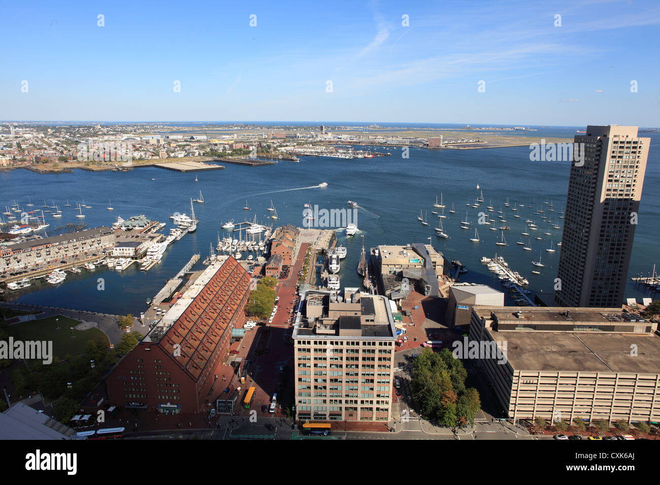 Aerial view logan airport hi-res stock photography and images - Alamy