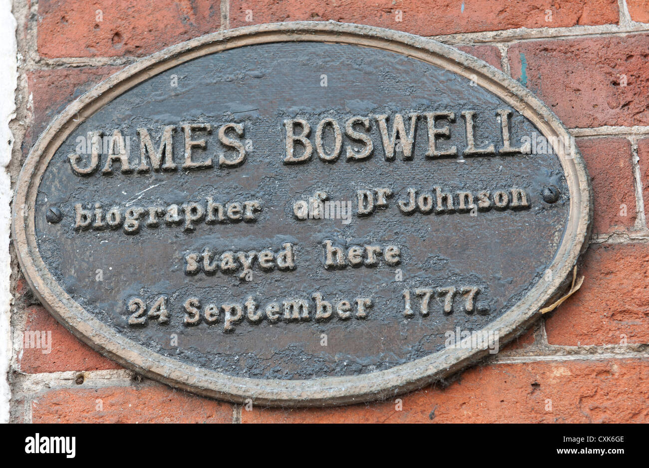 Commemorative plaque ashbourne hi-res stock photography and images - Alamy