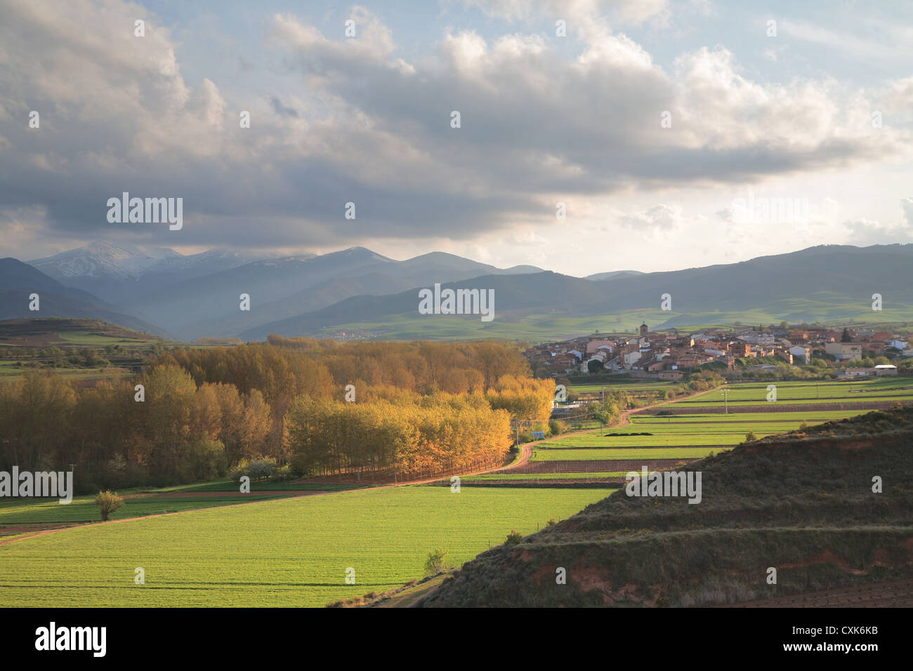 San Millan Valley, Cardenas valley, Badaran, rioja wine region, Spain ...