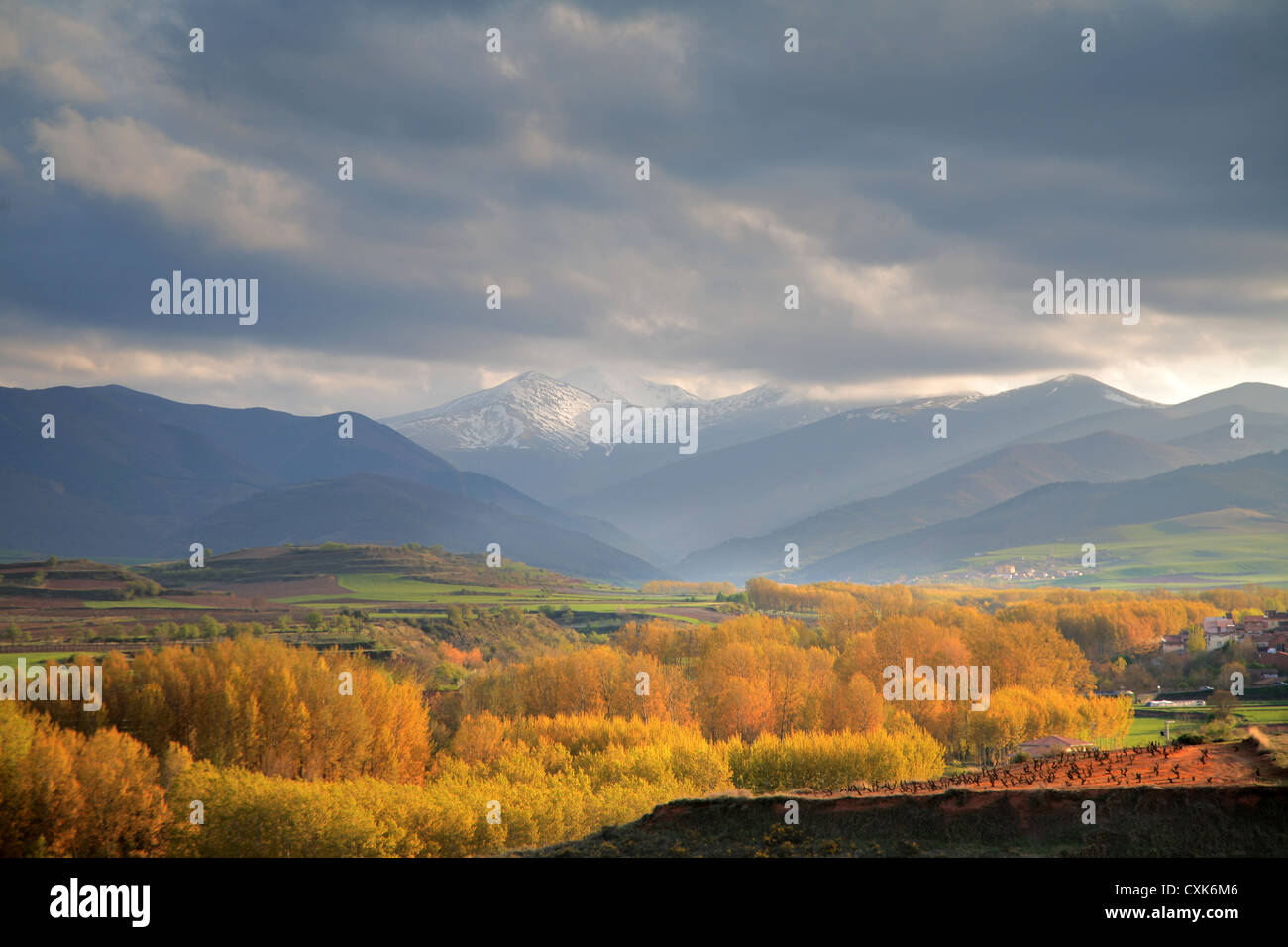 San Millan Valley, Cardenas valley, Badaran, rioja wine region, Spain ...